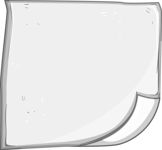 Blank paper curl cartoon Royalty Free Vector Image