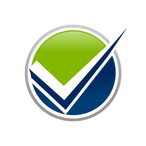 Green grunge check mark correct answer checking Vector Image