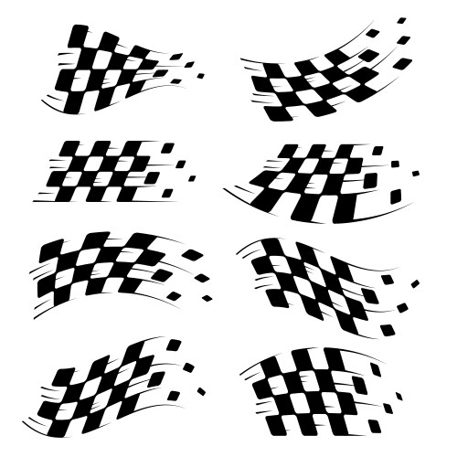 Set of racing checkered flags Royalty Free Vector Image