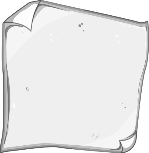 Template paper curl cartoon Royalty Free Vector Image