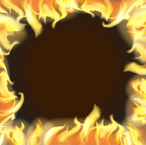 Realistic burning fire flame Royalty Free Vector Image
