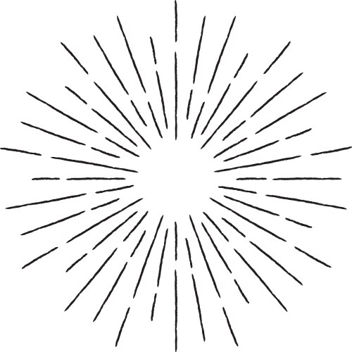 Vintage monochrome star rays Royalty Free Vector Image