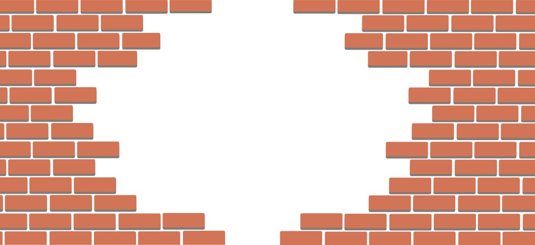 Colorful cartoon brick wall Royalty Free Vector Image