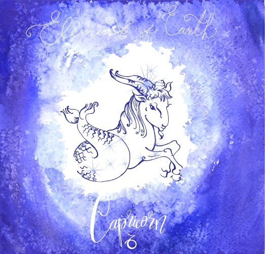 Astrology sign capricorn Royalty Free Vector Image