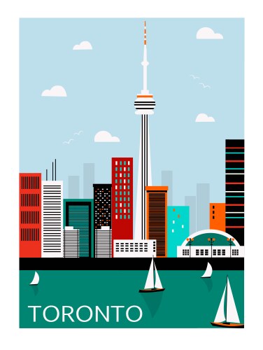 Toronto city Royalty Free Vector Image - VectorStock