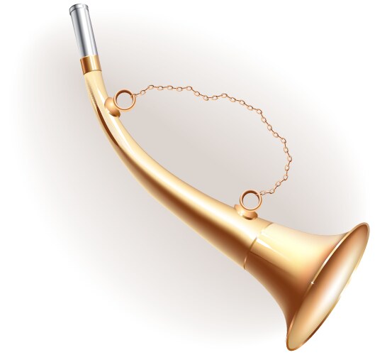 Cartoon bugle isolated on a white background Vector Image