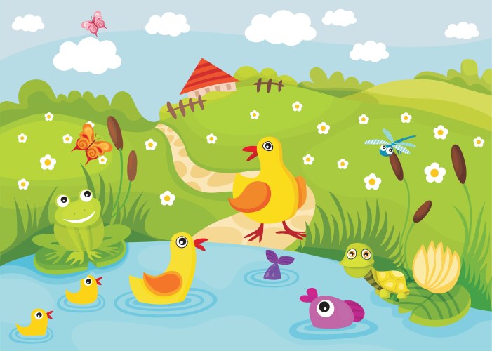 Pond Cartoon Vector Images (over 15,000)