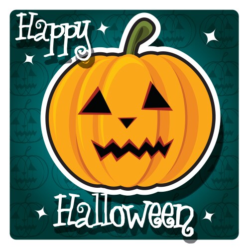 Cute happy halloween story template Royalty Free Vector