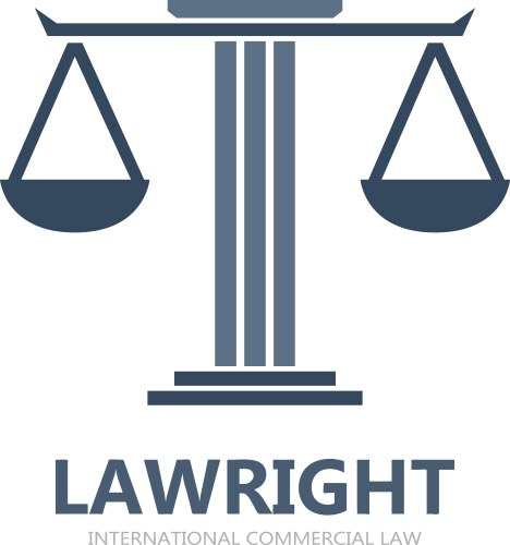 Lawyer legal law firm logo design Royalty Free Vector Image