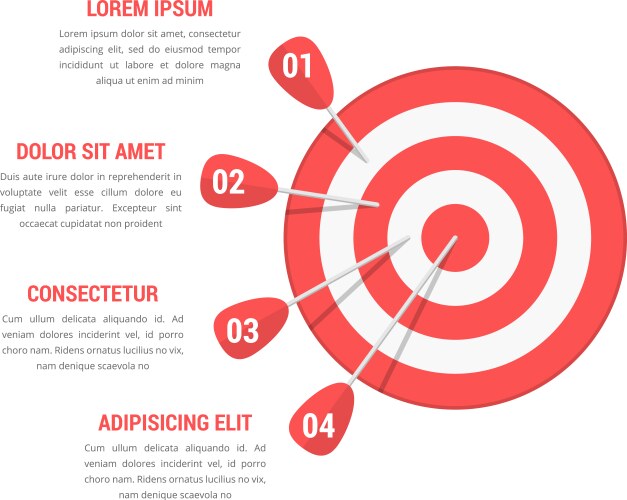 Target infographics Royalty Free Vector Image - VectorStock