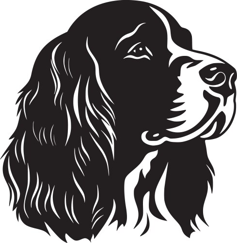 Cocker spaniel - minimalist and flat logo Vector Image