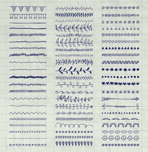 Line borders color pattern dividers with lines Vector Image