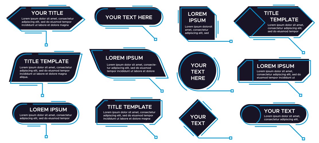 Callouts titles callout bar labels information Vector Image