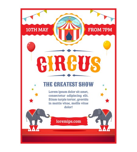 Circus frame Royalty Free Vector Image - VectorStock
