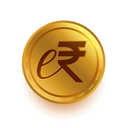 Virtual money e-rupi erupee symbol in network Vector Image