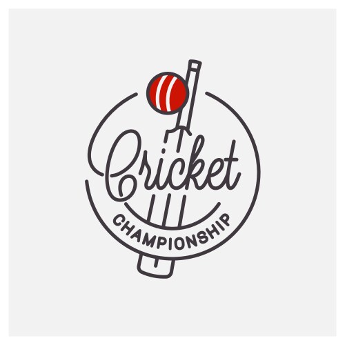 Cricket logotype Royalty Free Vector Image - VectorStock