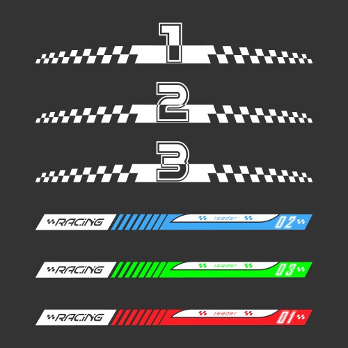 Racing a sample of the design team Royalty Free Vector Image