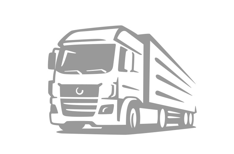 Truck trailer logo template good for delivery Vector Image