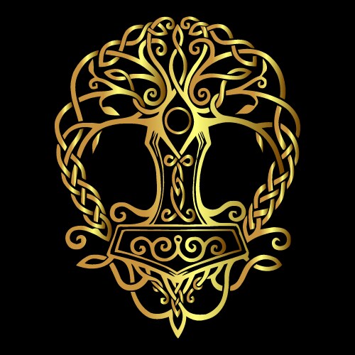 Yggdrasil the tree of life vikings symbol Vector Image