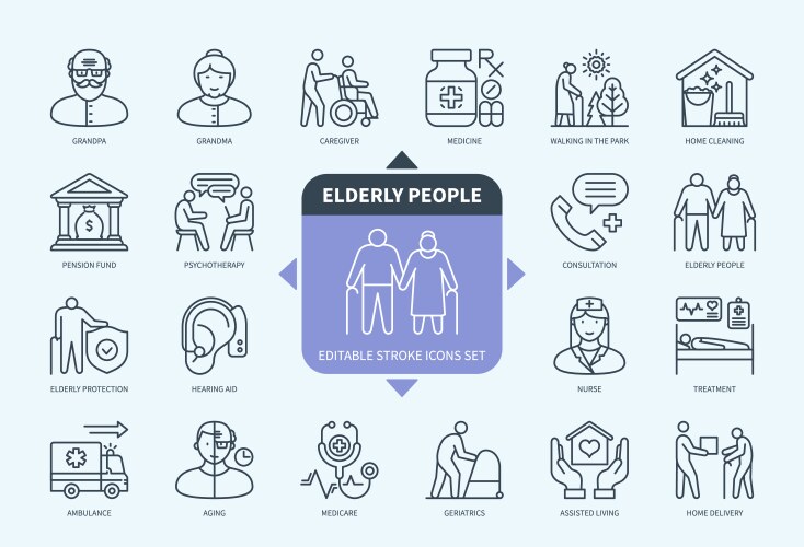 Elderly Vector Images (over 71,000)