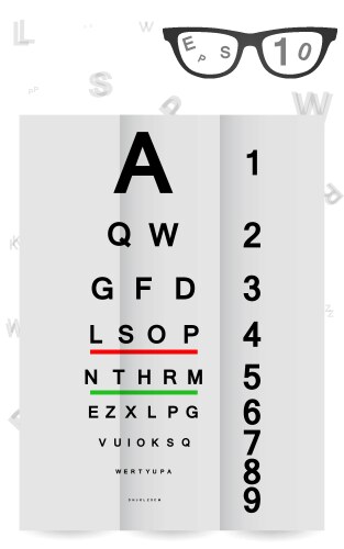 Adjusting camera lens test target colour chart tv Vector Image