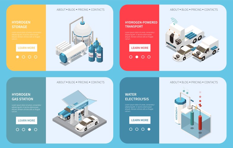 Hydrogen production electrolysis background Vector Image