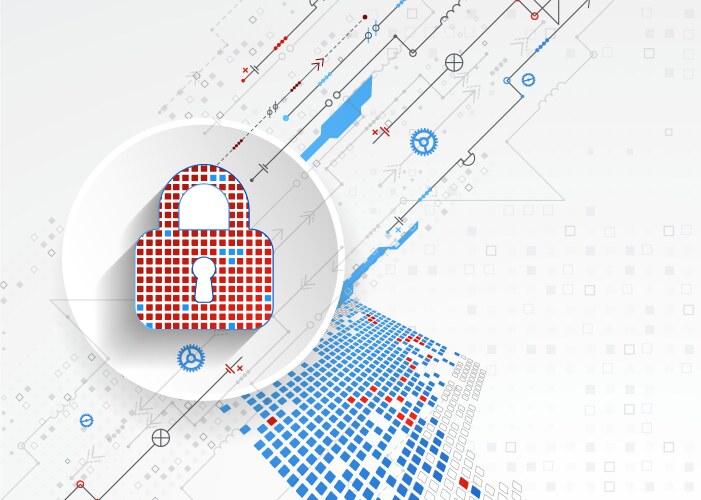 Protection concept of digital and technological Vector Image