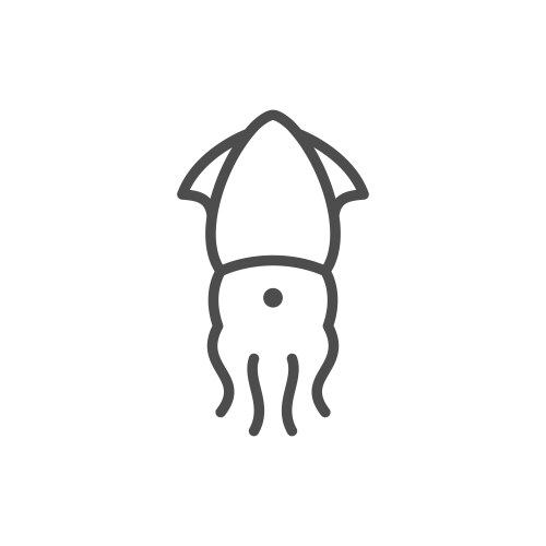 Black squid logo Royalty Free Vector Image - VectorStock