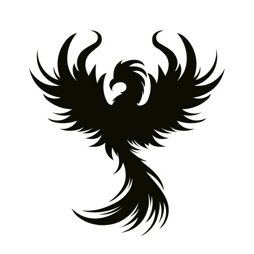 Black Phoenix Logo Set Of Phoenix Logo Design Collection With Modern