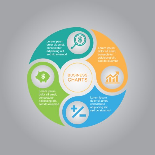 Business diagram circle Royalty Free Vector Image