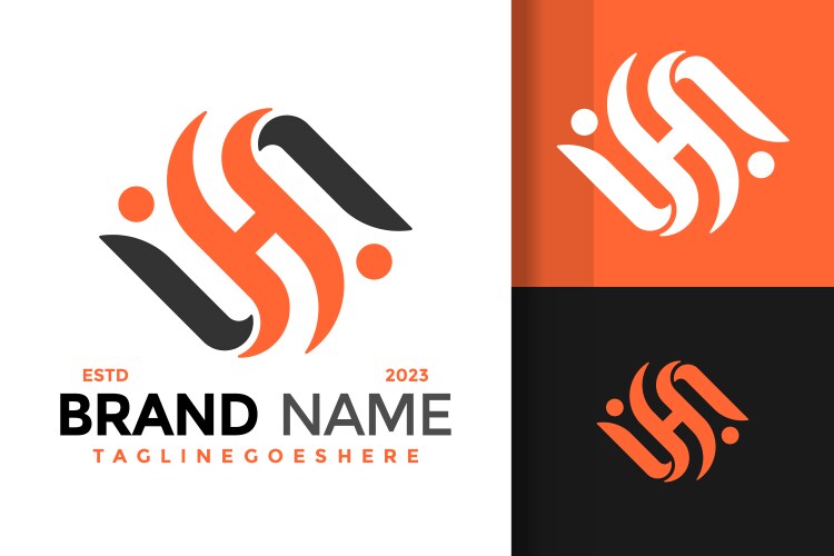 Letter ss monogram logo design symbol icon Vector Image