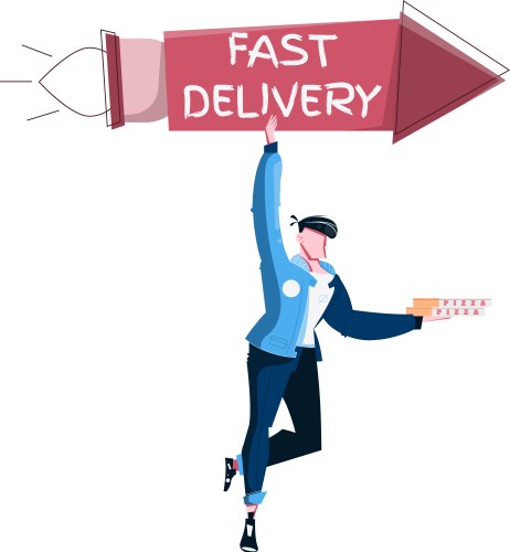 Express fast food delivery icon Royalty Free Vector Image