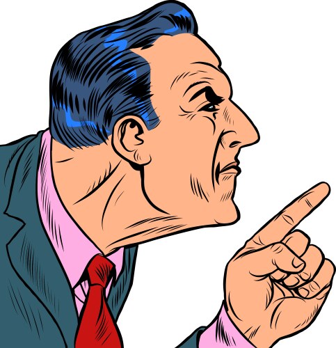 Funny man points his finger for internet Vector Image Funny man points his finger for internet Vector Image