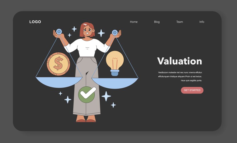 Valuation concept Royalty Free Vector Image - VectorStock