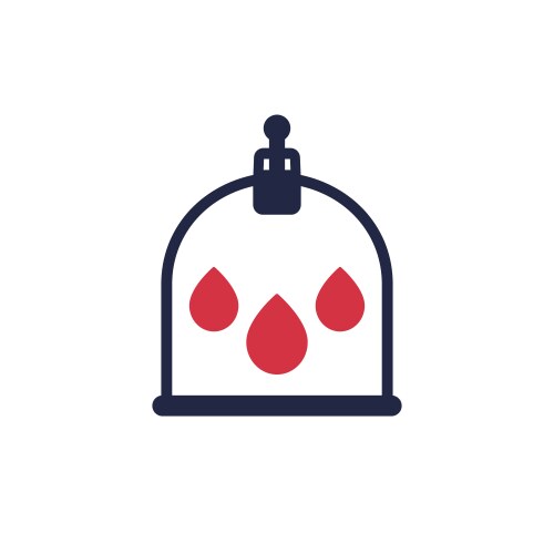 Hijama cupping therapy icon on white Royalty Free Vector