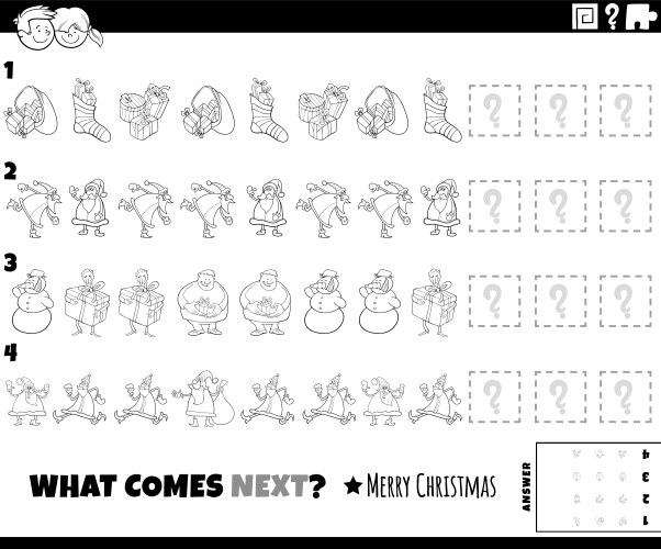 Educational pattern game coloring page Royalty Free Vector