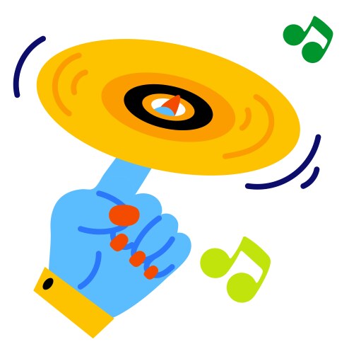 Spinning disc Royalty Free Vector Image - VectorStock