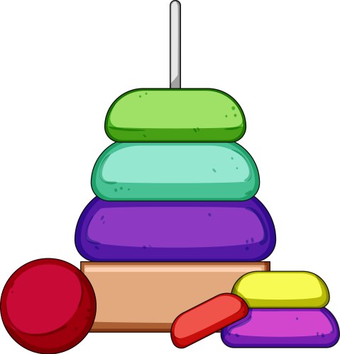 Child pyramid toy cartoon Royalty Free Vector Image