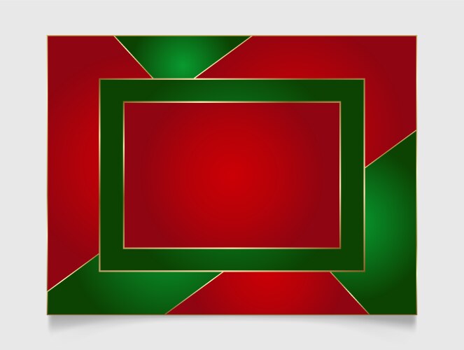 Golden shiny glowing blank christmas frame Vector Image