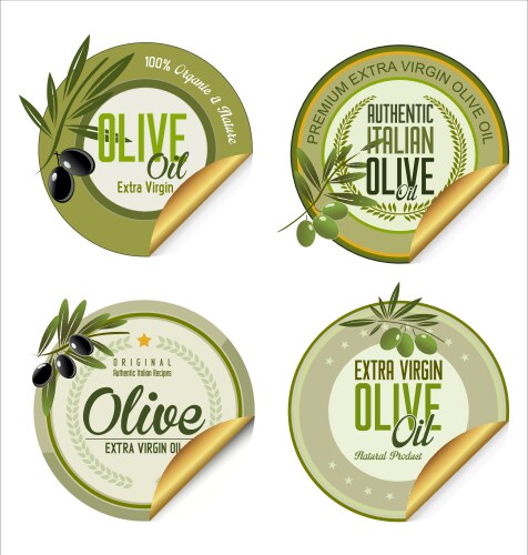 Label for olive oil made in greece Royalty Free Vector Image
