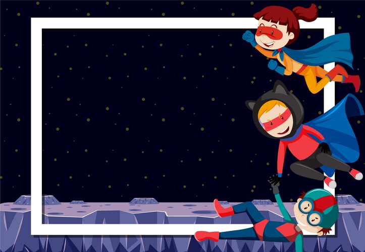 Superhero border Vector Images & Graphics for Commercial Use | VectorStock