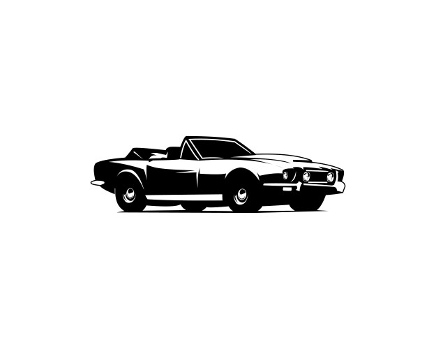 1964 aston martin dbs vintage car logo silhouette Vector Image
