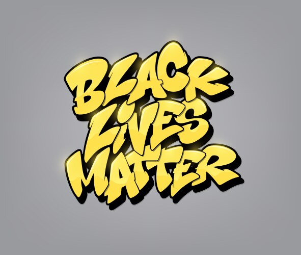 Black lives matter drawing hand 2 Royalty Free Vector Image