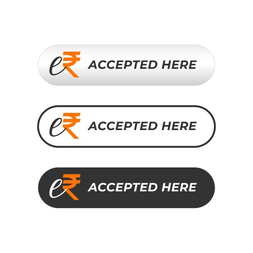 Virtual money e-rupi erupee symbol in network Vector Image
