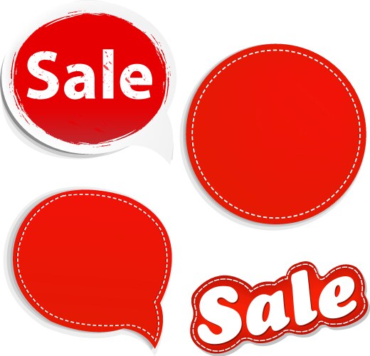 Color paper speech bubbles set Royalty Free Vector Image