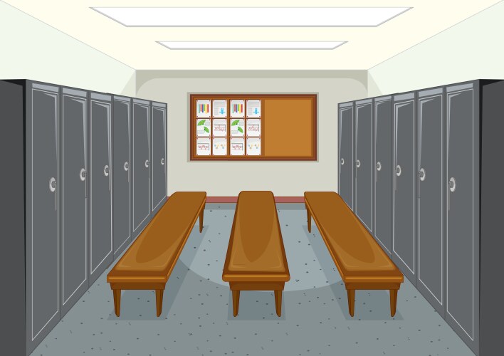 School locker room background Royalty Free Vector Image