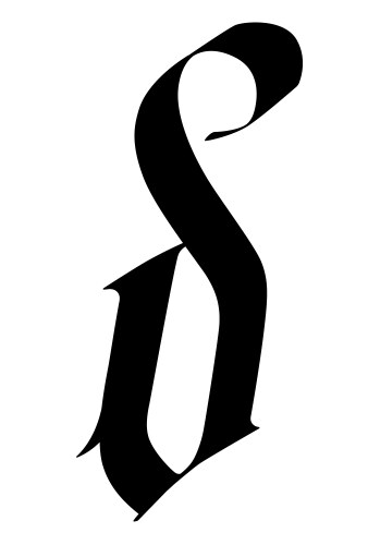 Letter D in Gothic Style Vector Images (58)