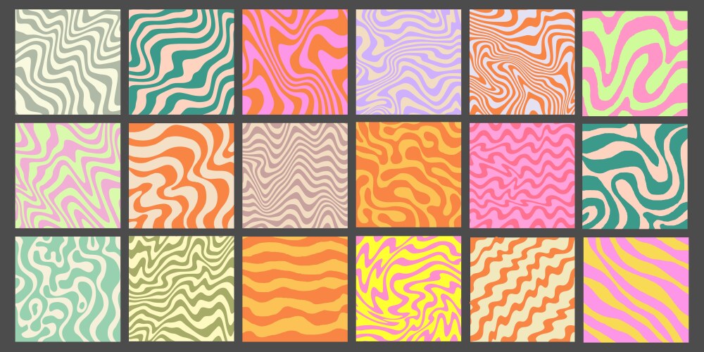 Cool y2k elements set with a retro negative Vector Image