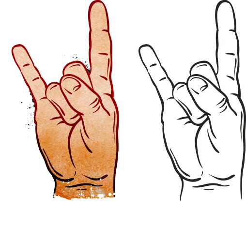 Number one hand finger pointing up Royalty Free Vector Image