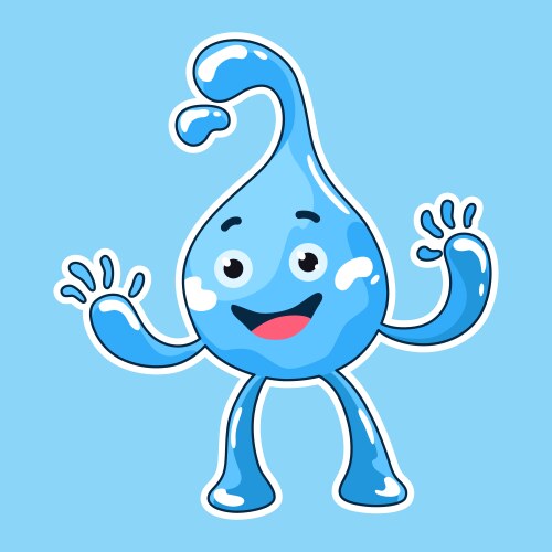 Water bottle cartoon Royalty Free Vector Image